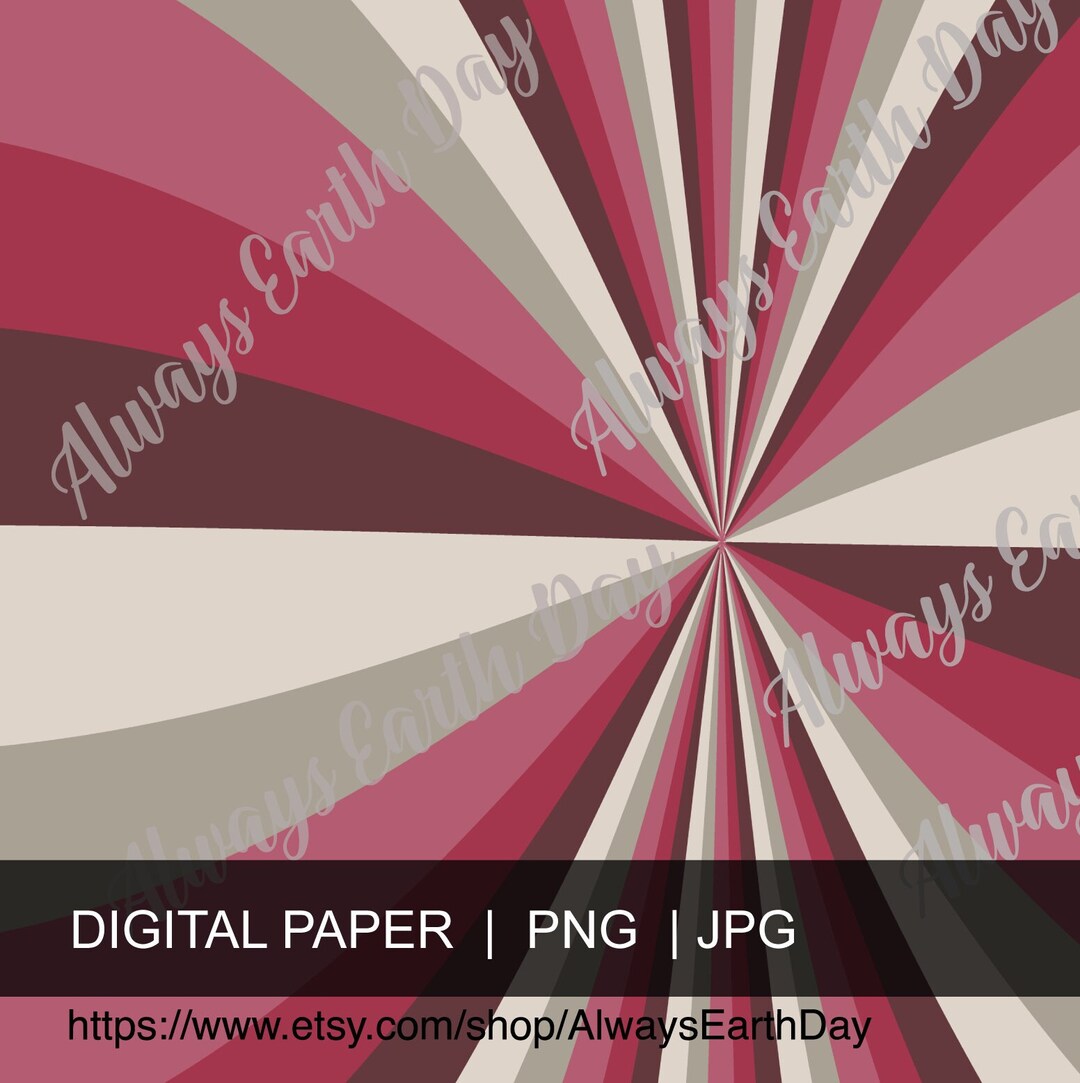 Retro Digital Paper, Sunburst Digital Paper, Retro Background, Retro ...