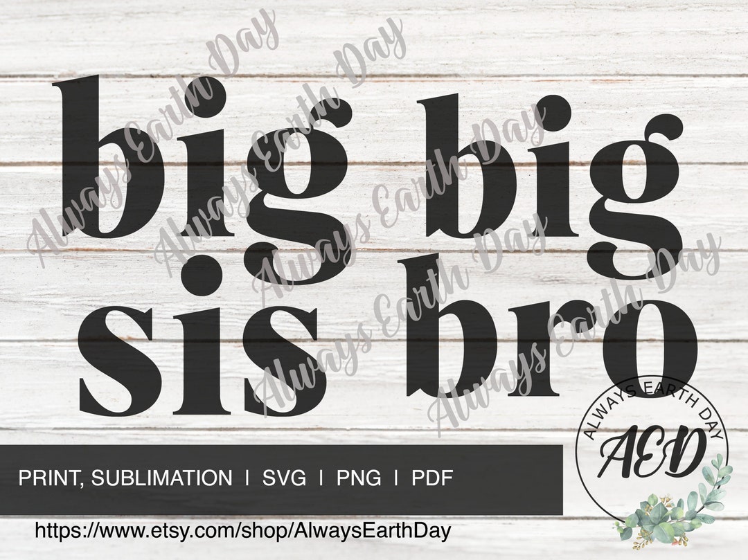 Big Bro Big Sis Svg Bundle, Big Brother, Big Sister, Promoted to ...