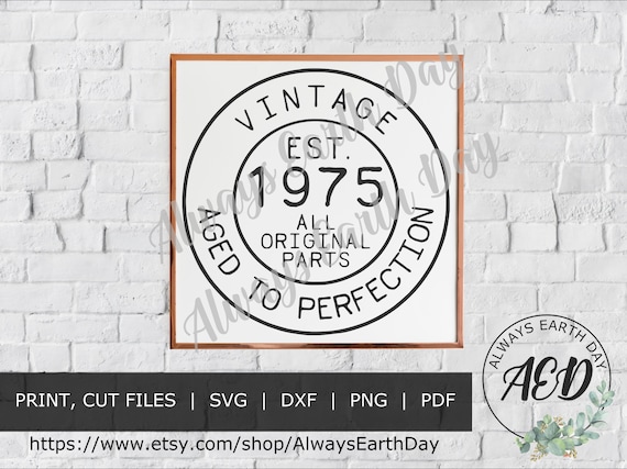 Vintage 1975 Svg 1975 Birthday Svg 1975 Birthday Shirt Svg | Etsy