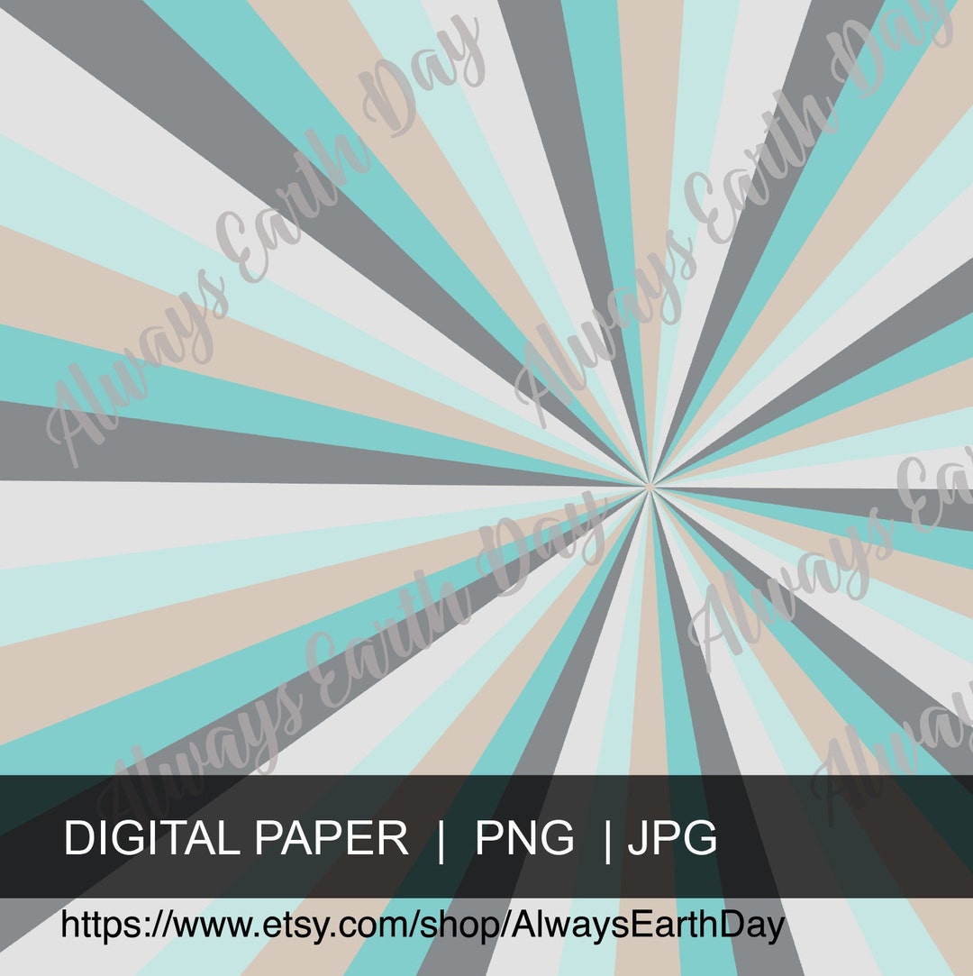 Retro Digital Paper, Sunburst Digital Paper, Retro Background, Retro ...