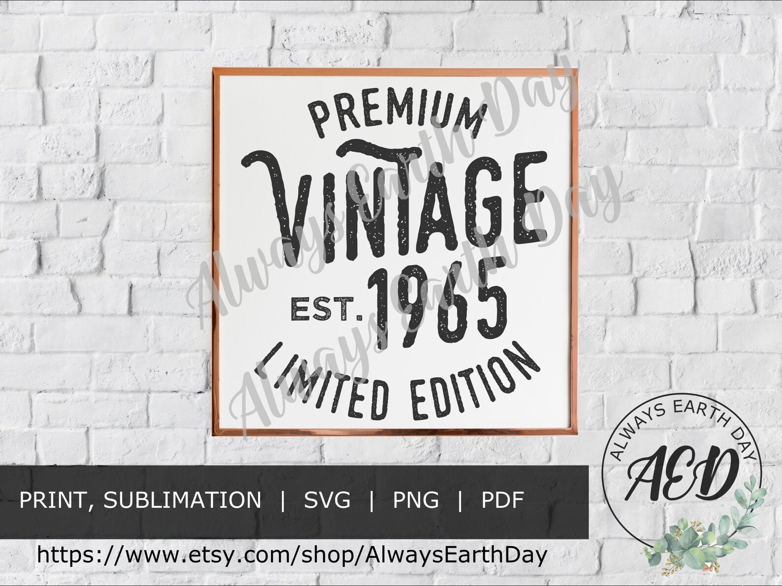 Vintage 1965 Svg, 1965 Birthday Svg, Aged to Perfection, All Original ...