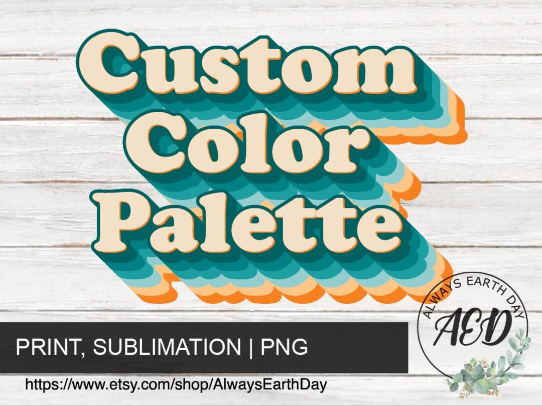 Custom Retro Text in a Custom Color Palette, Custom Text Png, Custom ...