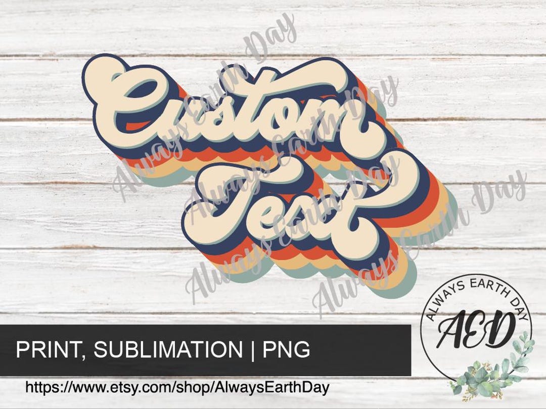 Custom Retro Text Png, Custom Text Png, Custom Name Png, Retro ...