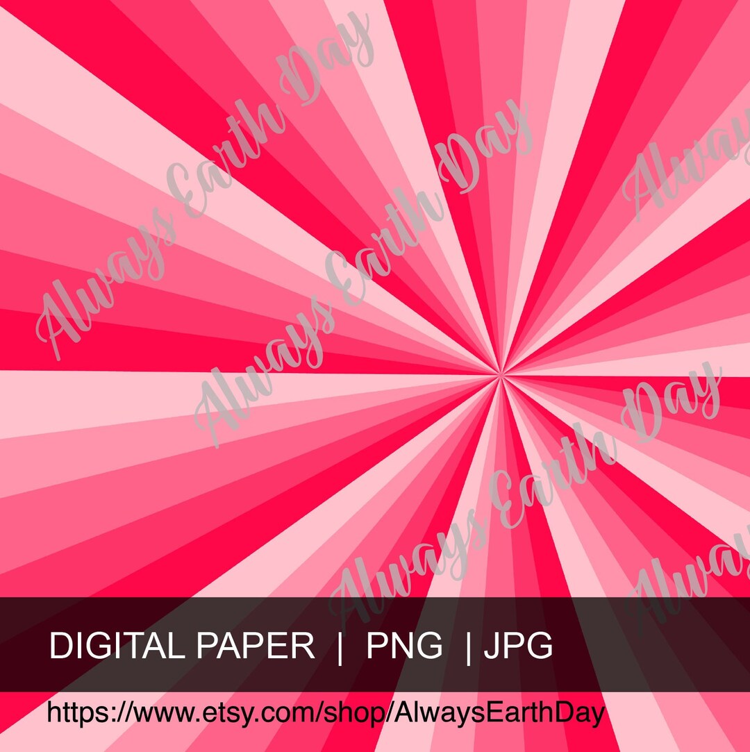 Retro Digital Paper, Sunburst Digital Paper, Sunburst Background, Retro ...