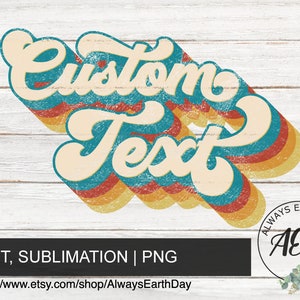 Custom Retro Text Png, Custom Text Png, Custom Name Png, Retro ...