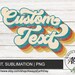 Custom Retro Text Png, Custom Text Png, Custom Name Png, Retro ...