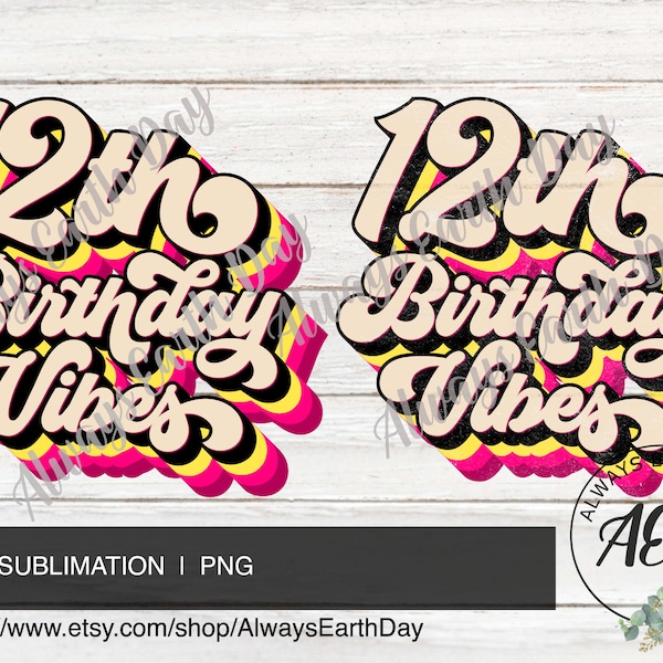 12th Birthday Etsy