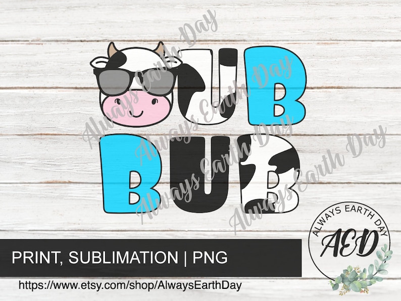Cow Bub Bub Png, Cute Cow Birthday Png, Cow Theme Birthday Png, Cow ...