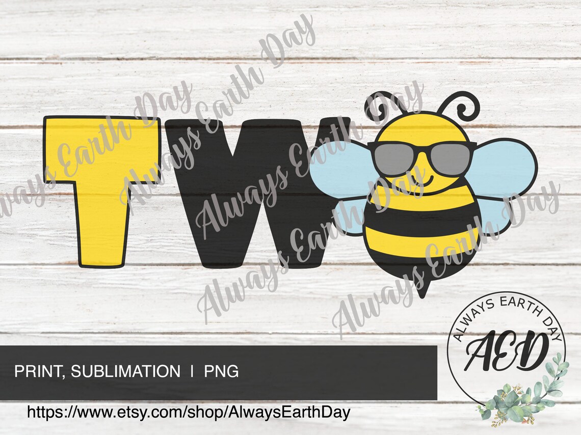 Cute Bee Birthday Png Two Bee Png 2nd Birthday Png 2nd - Etsy