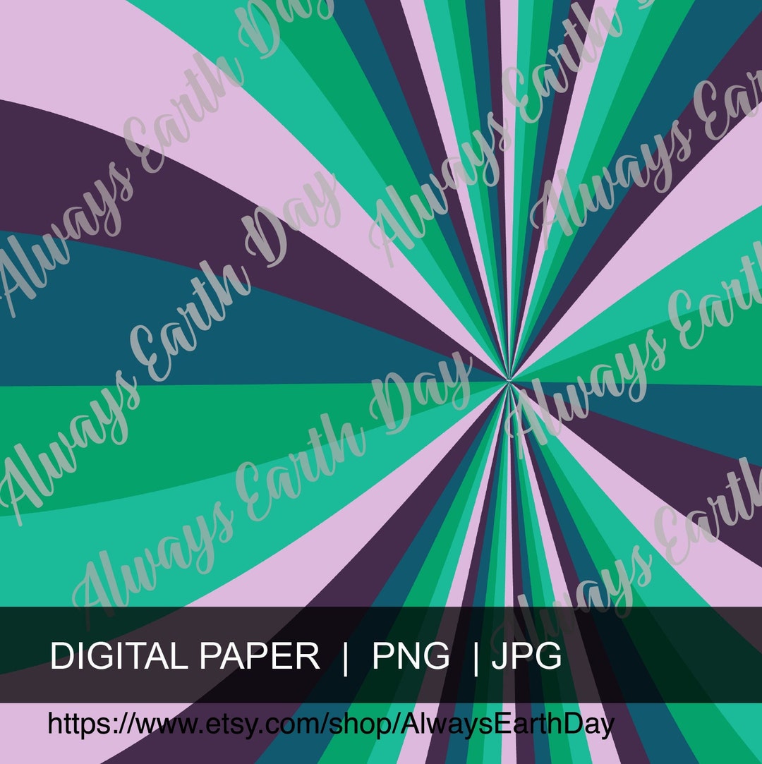 Retro Digital Paper, Sunburst Digital Paper, Sunburst Background, Retro ...