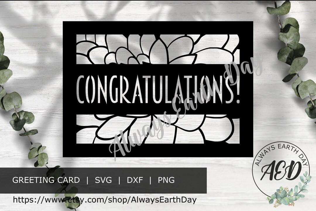 Congratulations Card Svg Cut File, Congratulations Svg, Congrats Card ...