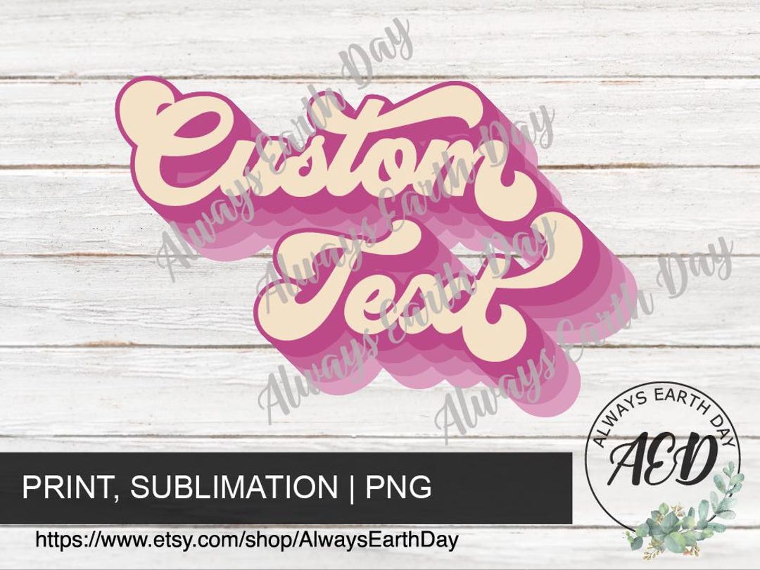 Custom Retro Text Png, Custom Text Png, Custom Name Png, Retro ...