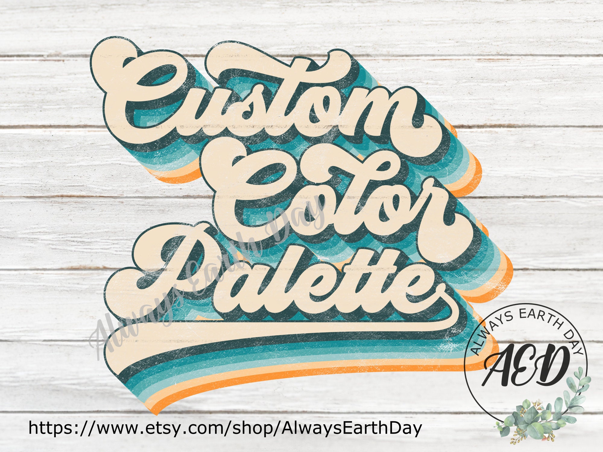 Custom Retro Text in a Custom Color Palette Custom Text Png - Etsy