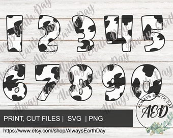 Cow Numbers Svg, Dxf, Eps, Png, Jpg, Cow Spots Numbers Svg, Cow Spots ...