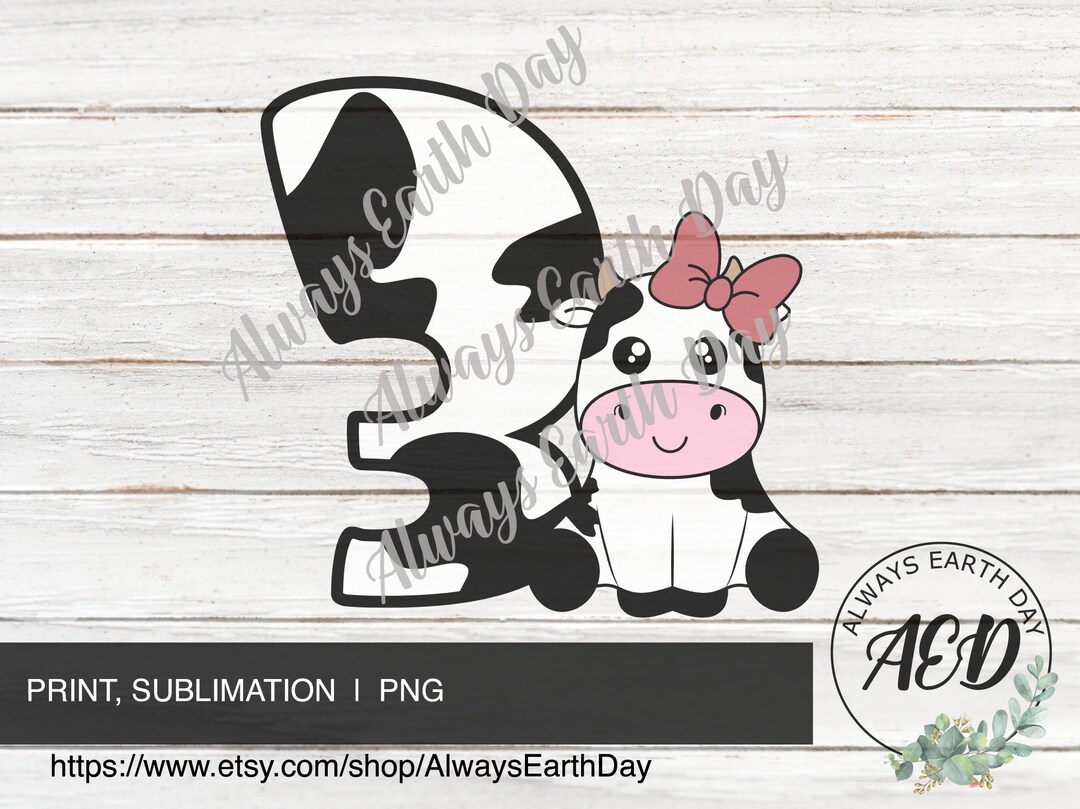 Cute Cow Birthday Png, 3 Cow Png, 3rd Birthday Png, 3rd Birthday Shirt ...