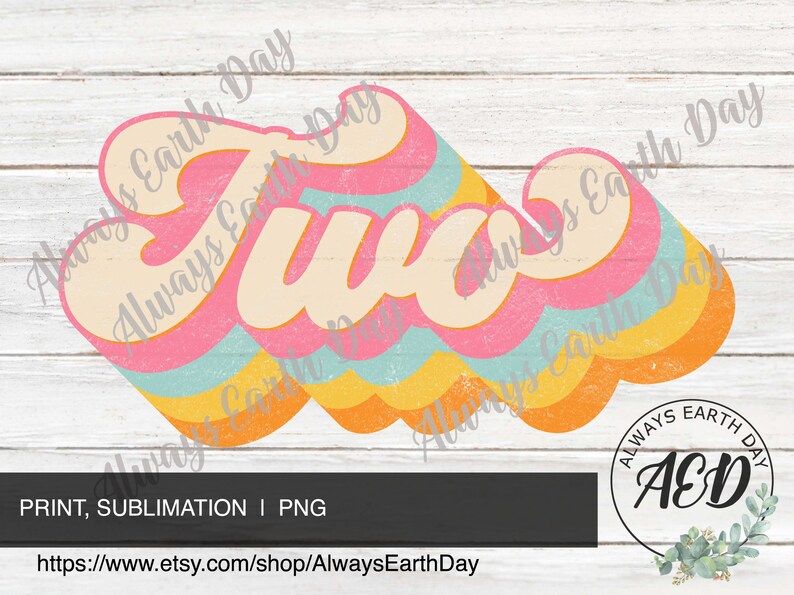 Two Png Second Birthday Png 2nd Birthday Png Two - Etsy