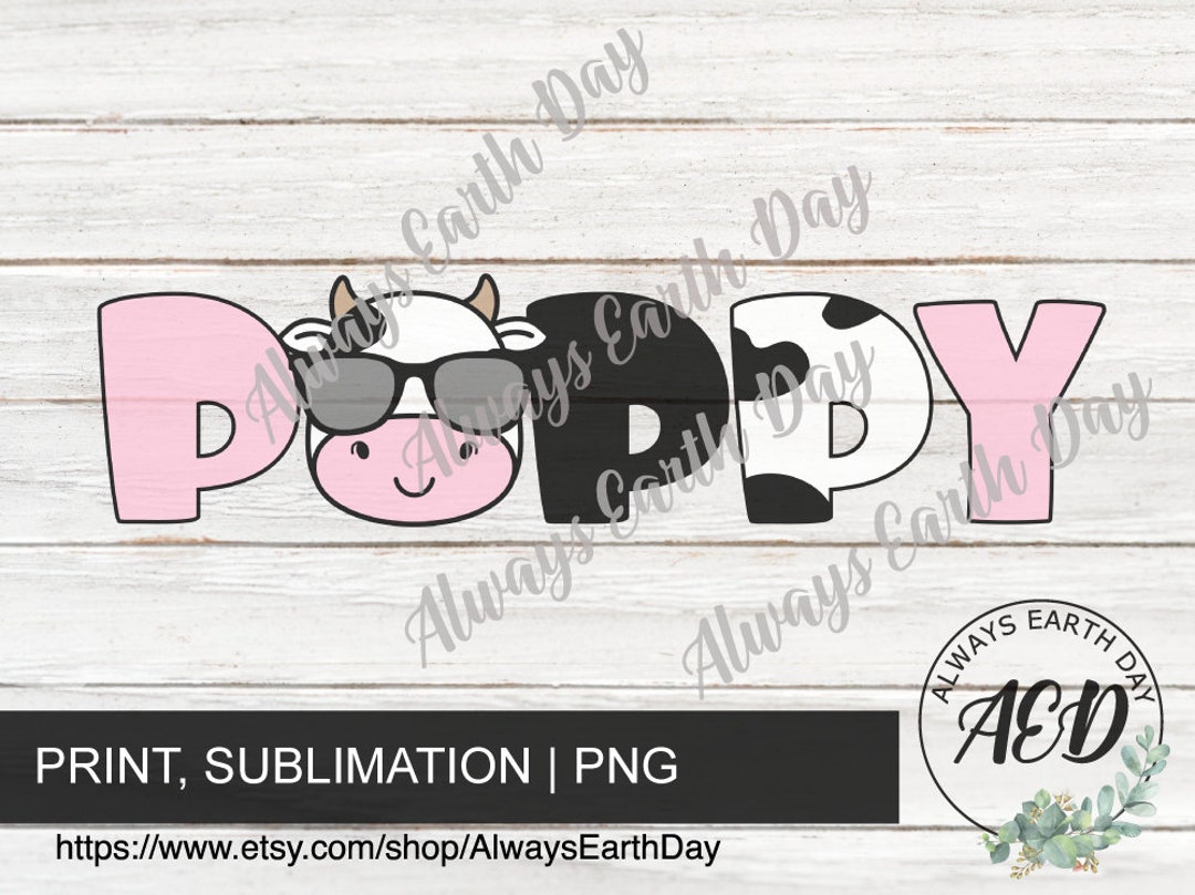 Poppy Cow Png, Poppy of the Birthday Girl, Cute Cow Birthday Png ...