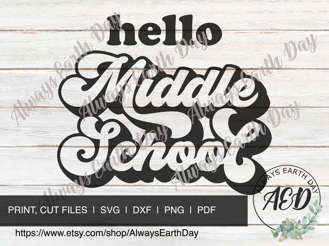 Hello Middle School Svg Middle School Shirt Svg Hello Middle - Etsy