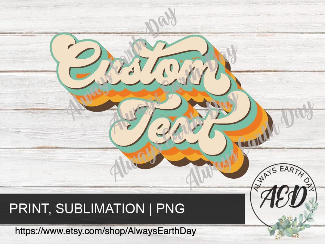 Custom Retro Text Png, Custom Text Png, Custom Name Png, Retro ...