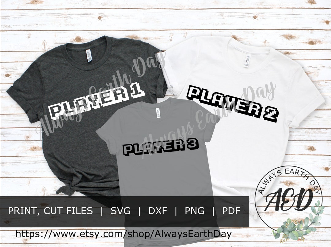 Player 1 Player 2 Svg Bundle, Player 3 Svg, Family Shirts Svg, Gamer ...