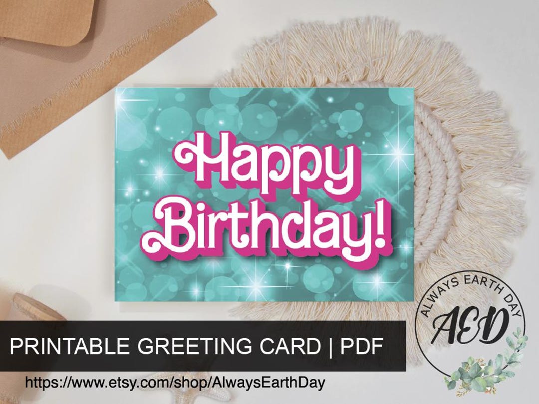 Printable Birthday Card for Kids, Birthday Card, Happy Birthday Card ...