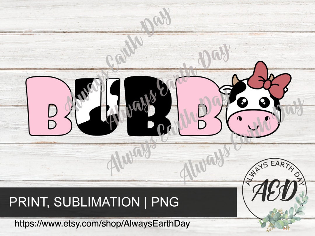 Bubba Cow Png, Bubba Png, Cute Cow Birthday Png, Cute Cow Bubba ...