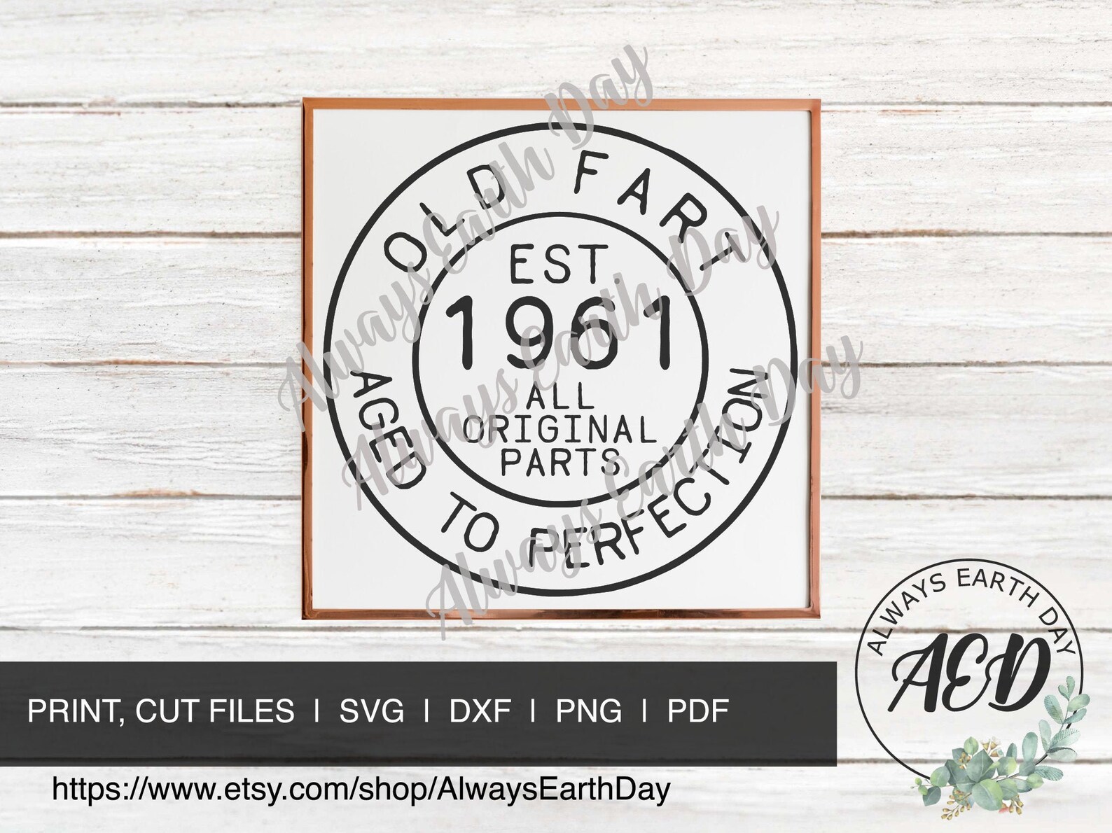 Old Fart 1961 Svg, 60th Birthday Svg, Vintage 1961 Svg, 1961 Birthday ...