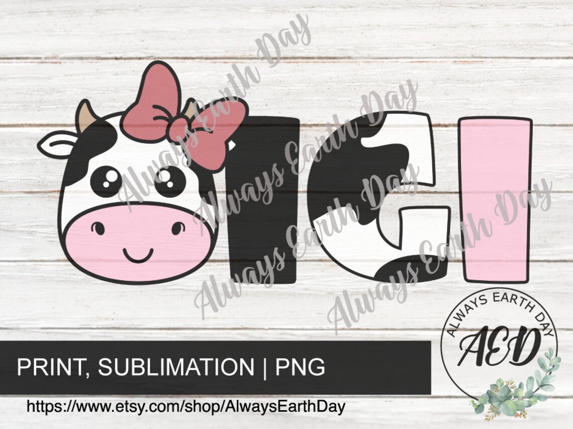 Gigi Cow Png, Gigi of the Birthday Girl, Cute Cow Birthday Png, Grandma ...