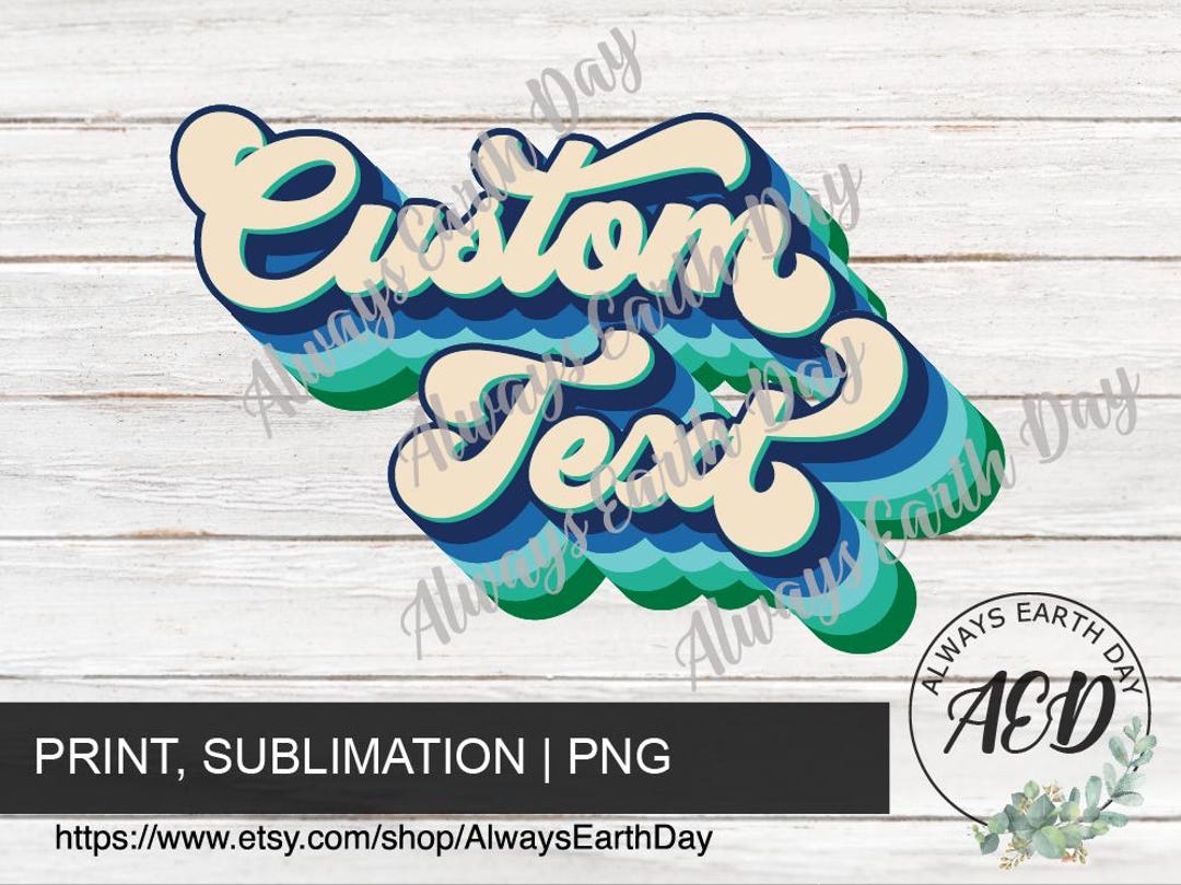 Custom Retro Text Png, Custom Text Png, Custom Name Png, Retro ...