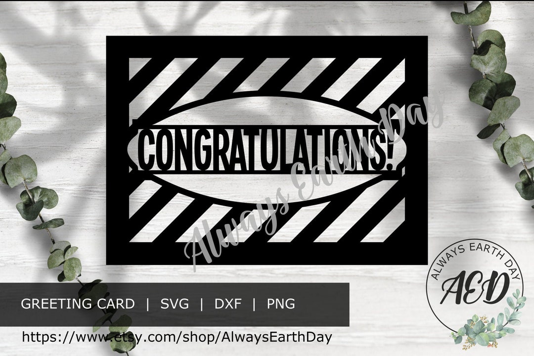 Congratulations Card Svg Cut File, Congratulations Svg, Congrats Card ...