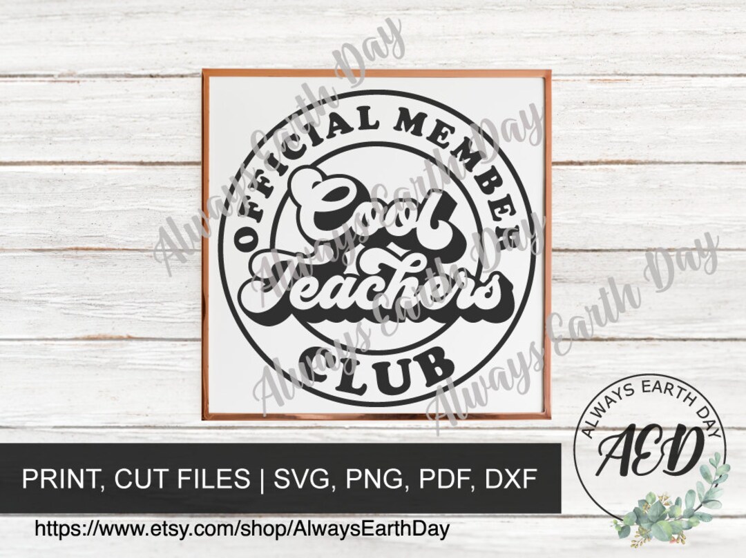 Cool Teachers Club Svg, Cool Teacher Shirt Svg, School Spirit Svg, Back ...