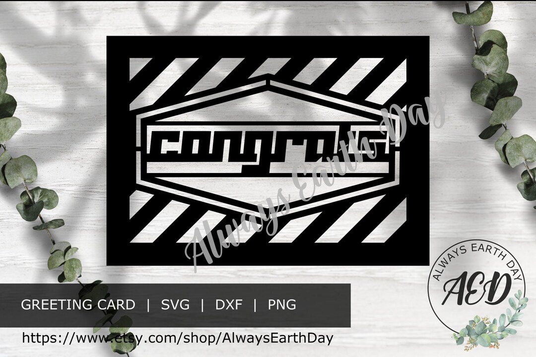 Congratulations Card Svg Cut File, Congratulations Svg, Congrats Card ...