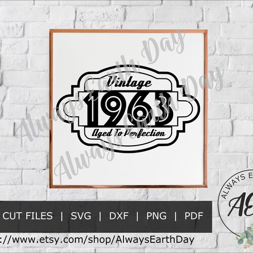 60th Birthday Svg Vintage T Shirt Vintage 1963 Svg 60th - Etsy