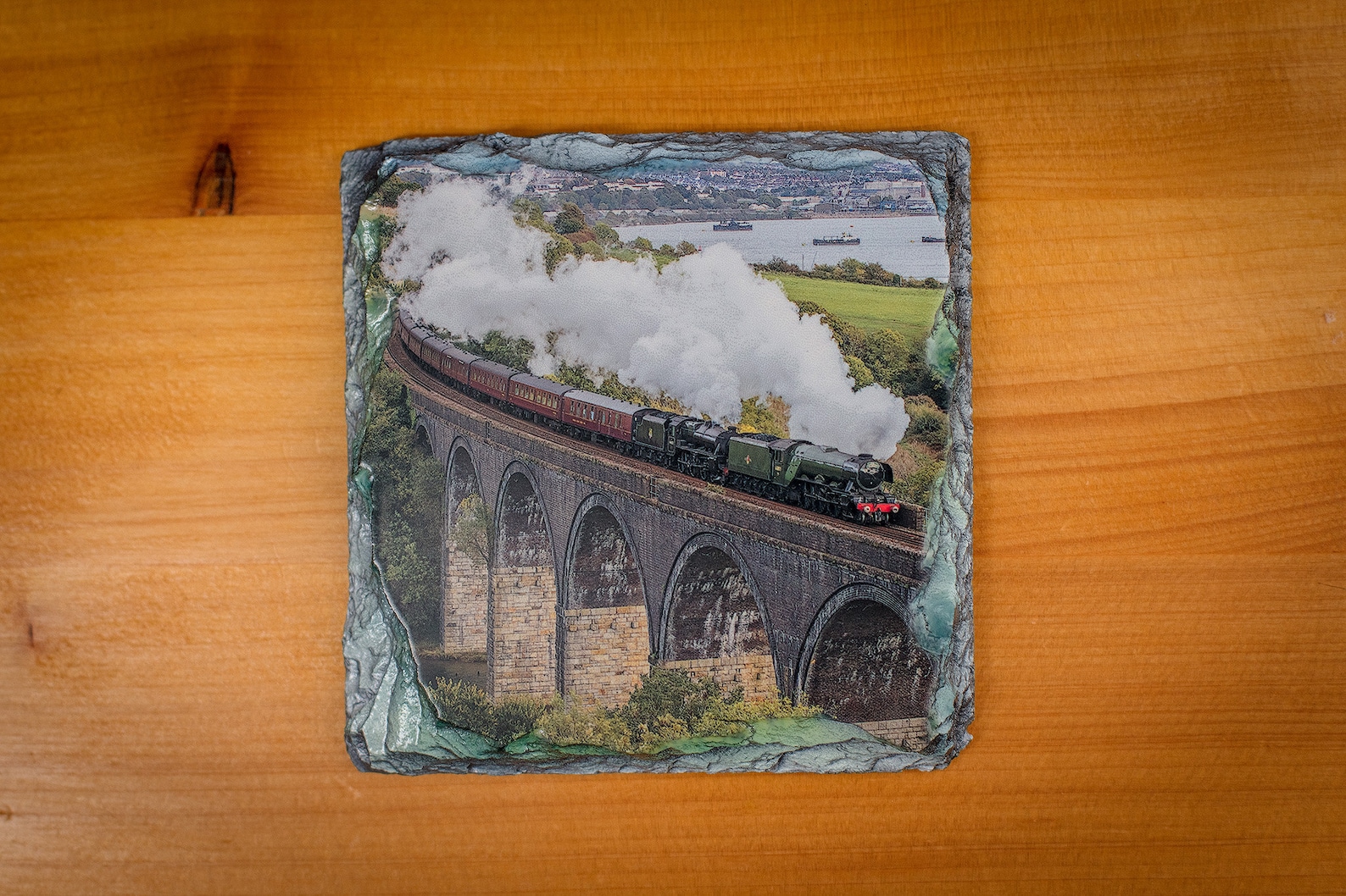 Slate Coaster - Steam Train, the Flying Scotsman - Etsy
