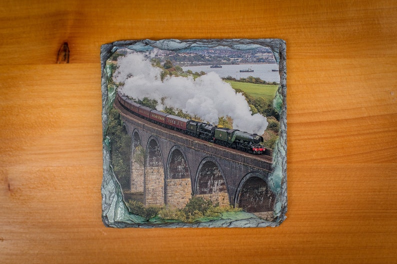 Slate Coaster - Steam Train, the Flying Scotsman - Etsy