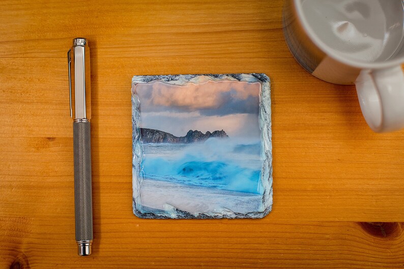 Slate Coaster Porthcurno Cornwall - Etsy