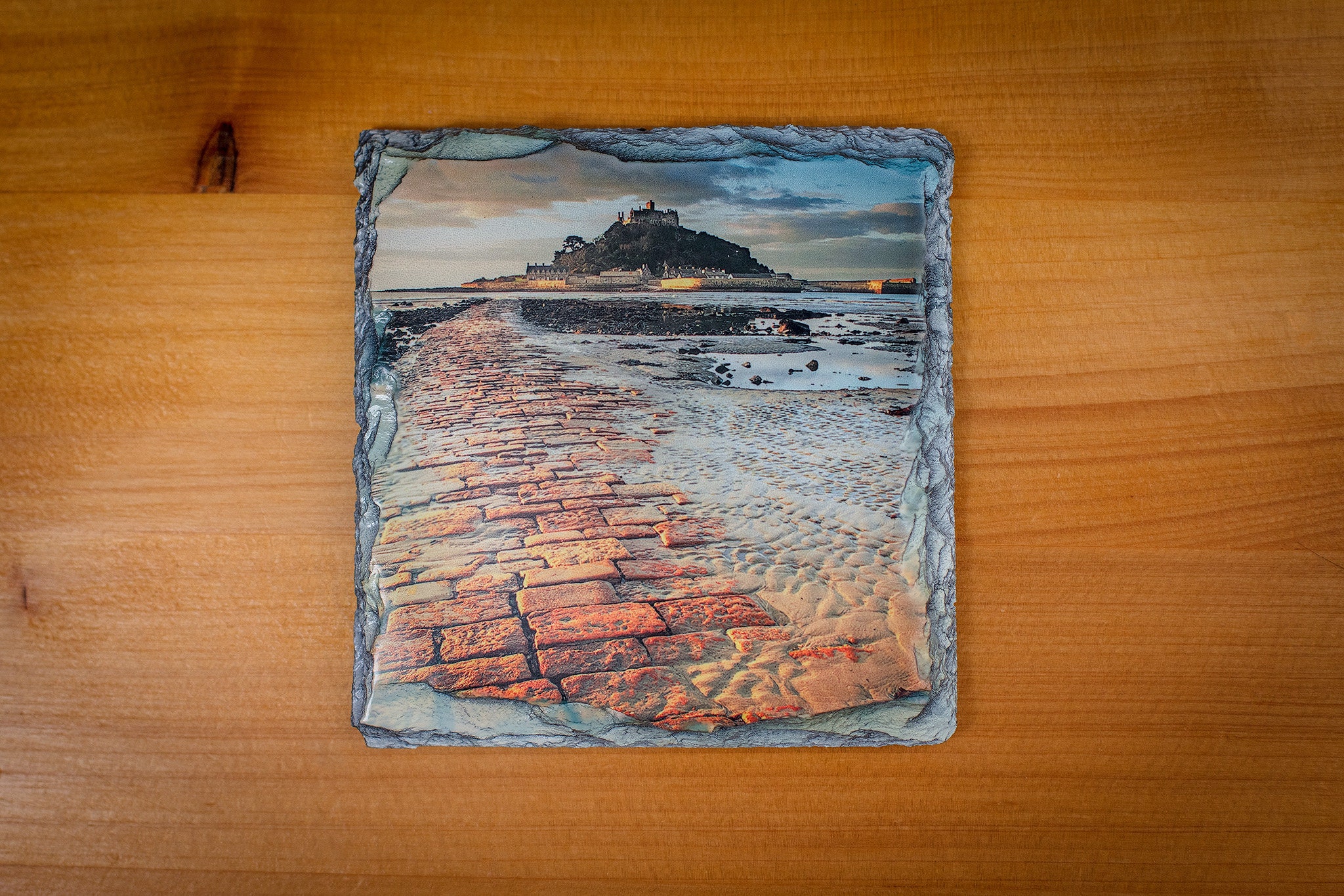 Slate Coaster St Michael's Mount, Cornwall - Etsy
