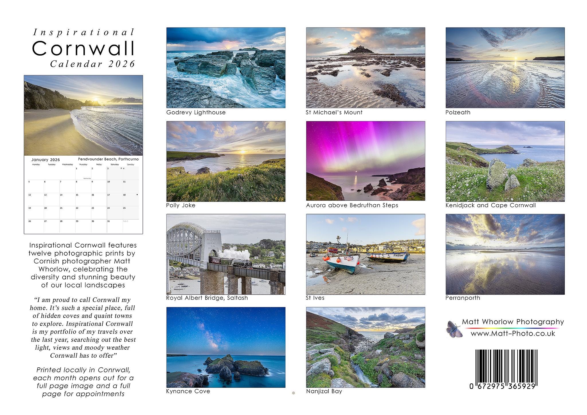 Inspirational Cornwall 2026 Calendar - Etsy UK