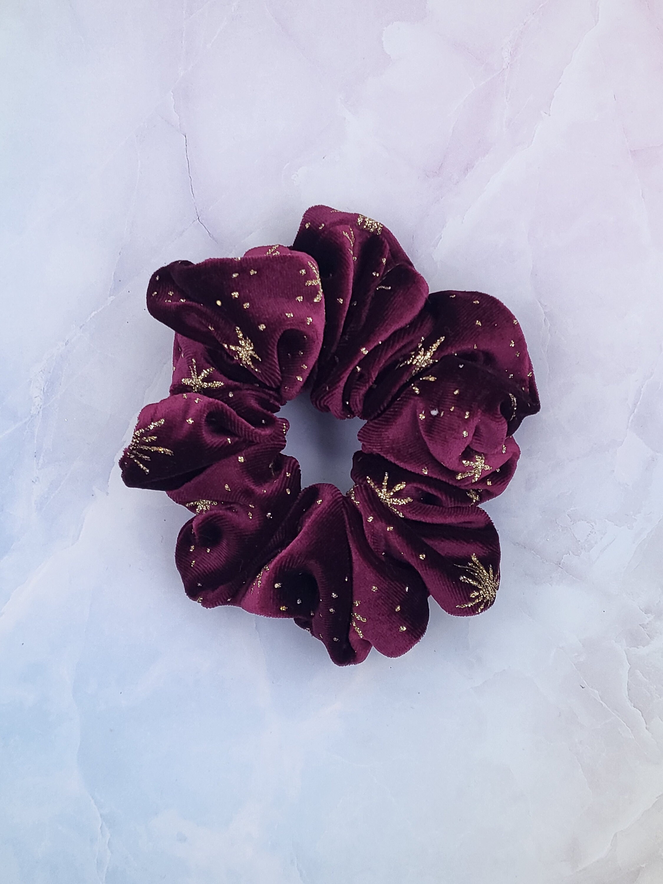Large Burgandy Celestial Scrunchie - Etsy