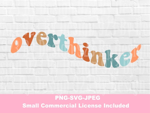 Overthinker SVG Design sublimation PNG Designcricutsvg | Etsy
