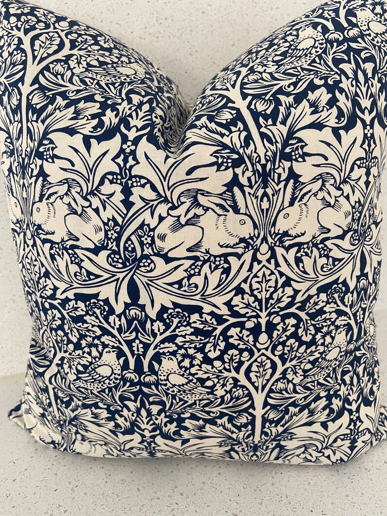William Morris Cushion Cover Brer Rabbit Blue 12/14/16/18 - Etsy UK