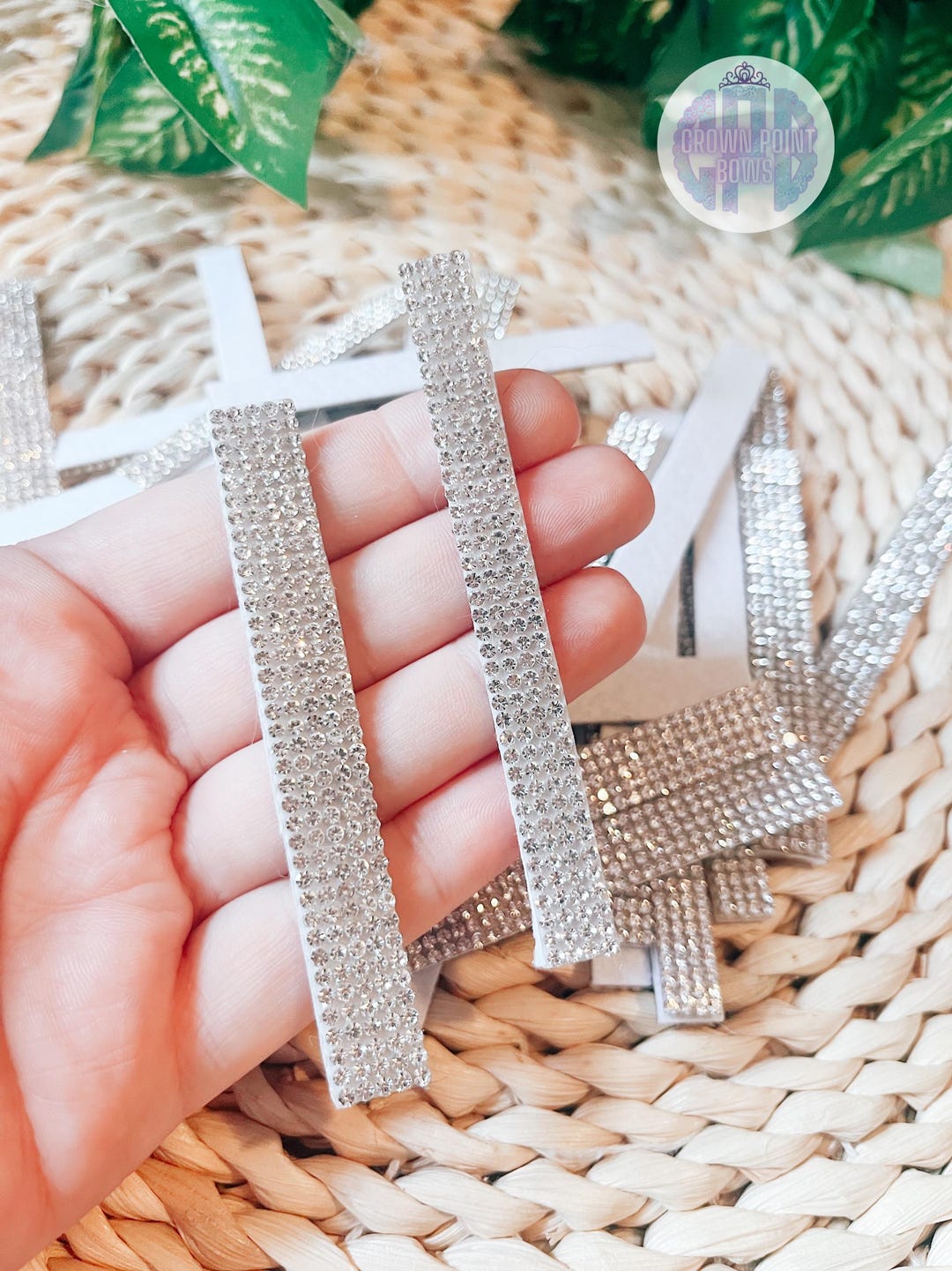 Rhinestone Bow Centers | Felt Centers | Crystal Bow Center Strips - Etsy