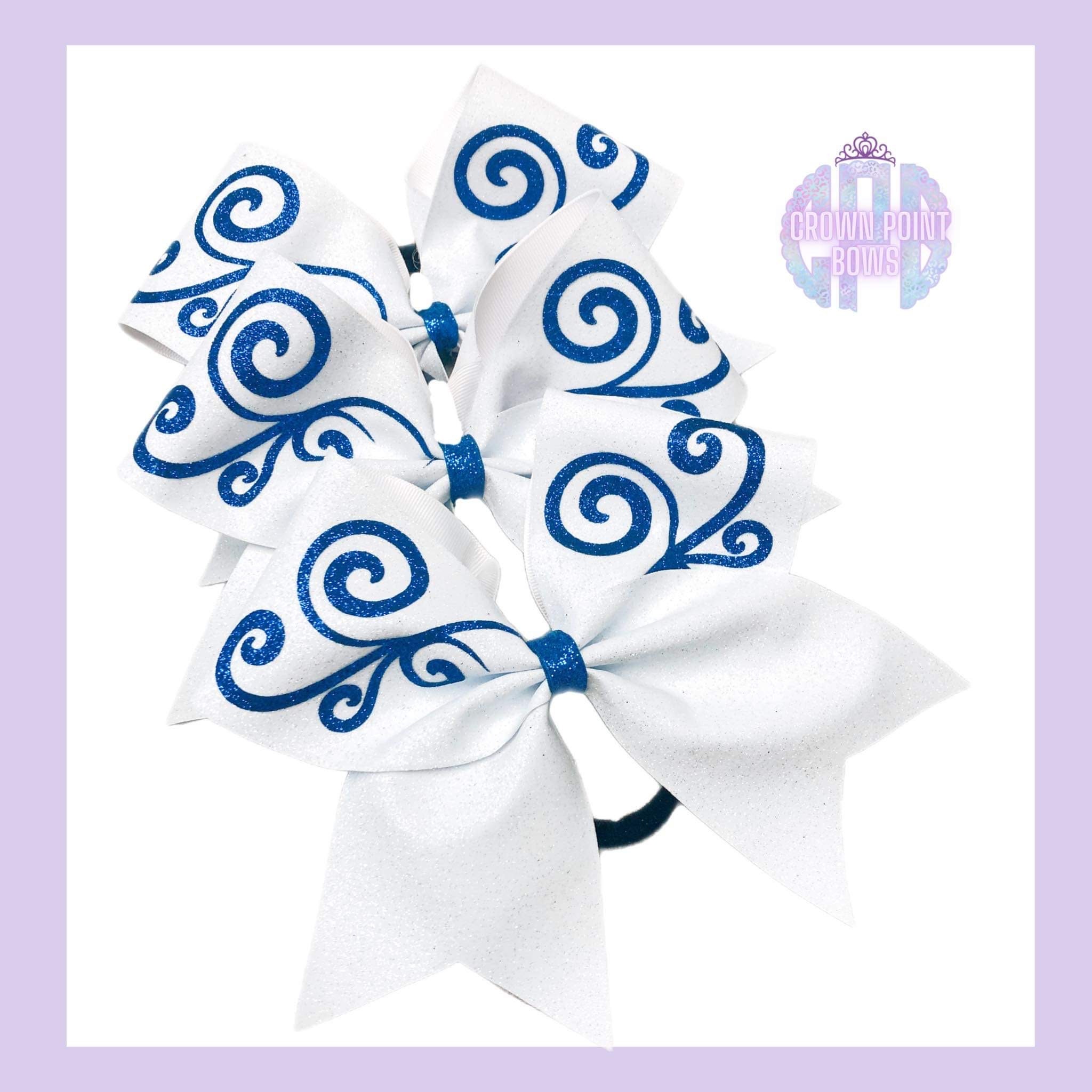 Swirl Cheerleading Bow | Cheerleading Chevron Tail Bow | Cheer Bow ...