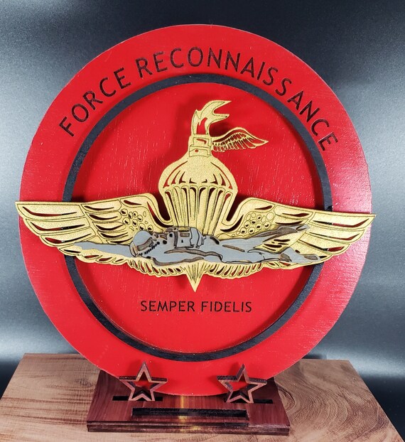 USMC Force Reconnaissance InsigniaWood USMC signMilitary | Etsy