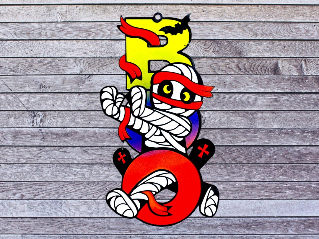Cute Wooden BOO Halloween Hanger Sign With Mummy - Etsy