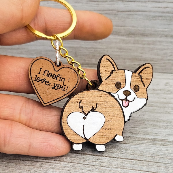 Corgi Keychain - Etsy