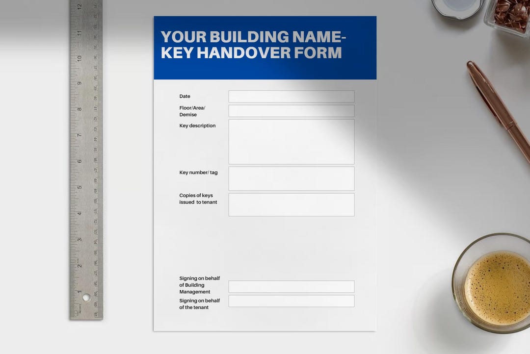 Key Handover/ Return Form Template - Etsy