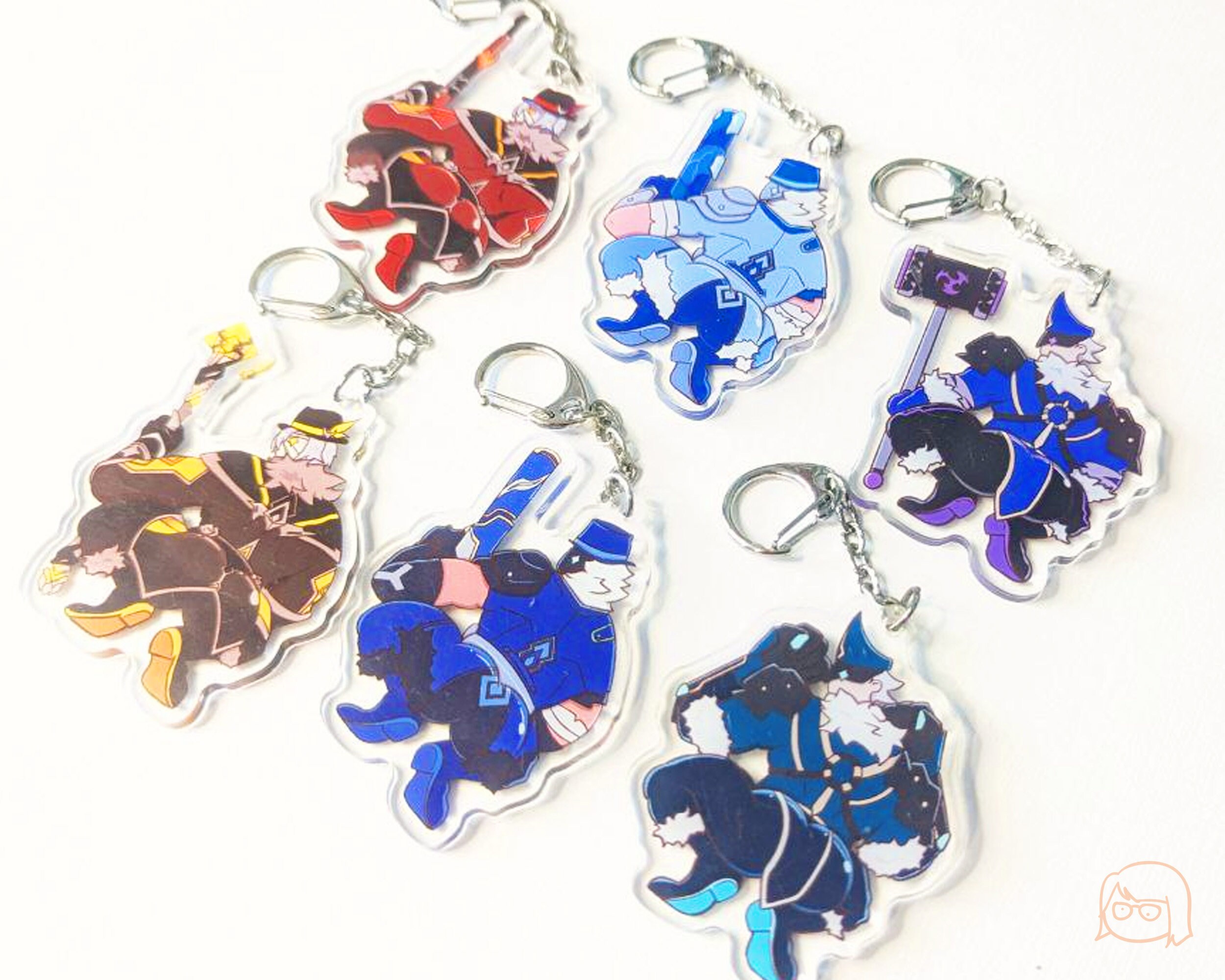 Genshin Impact Thicc Fatui Skirmisher Keychains electrohammer Vanguard ...