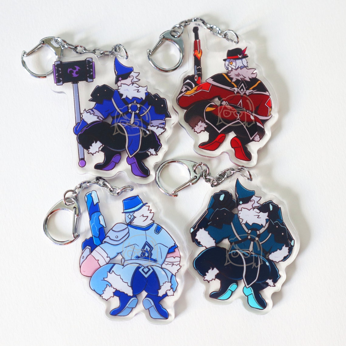Genshin Impact Thicc Fatui Skirmisher Keychains electrohammer - Etsy