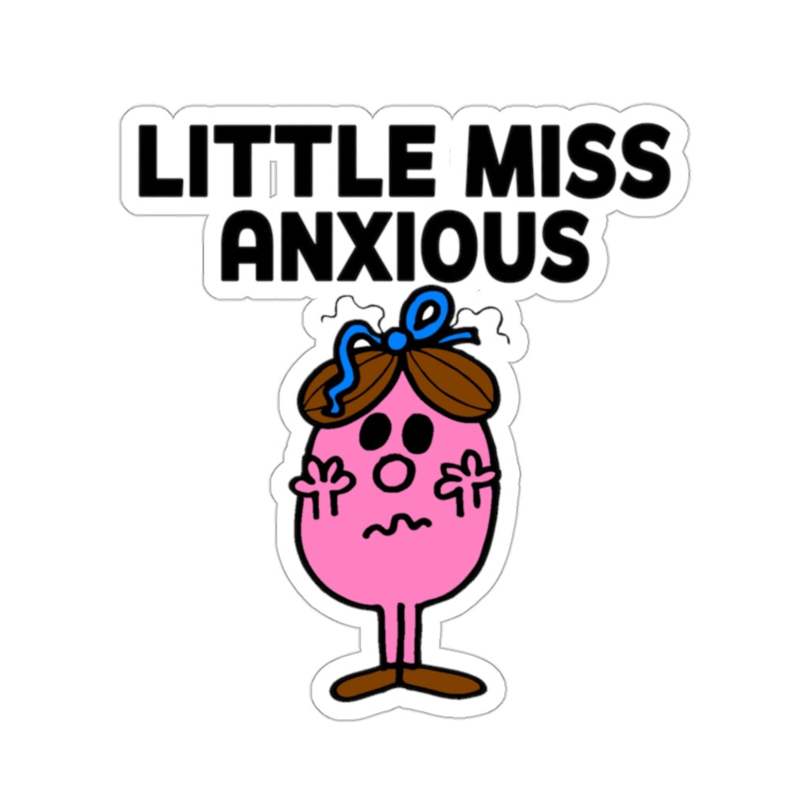 Little Miss Anxious Sticker Little Miss Water Bottle - Etsy